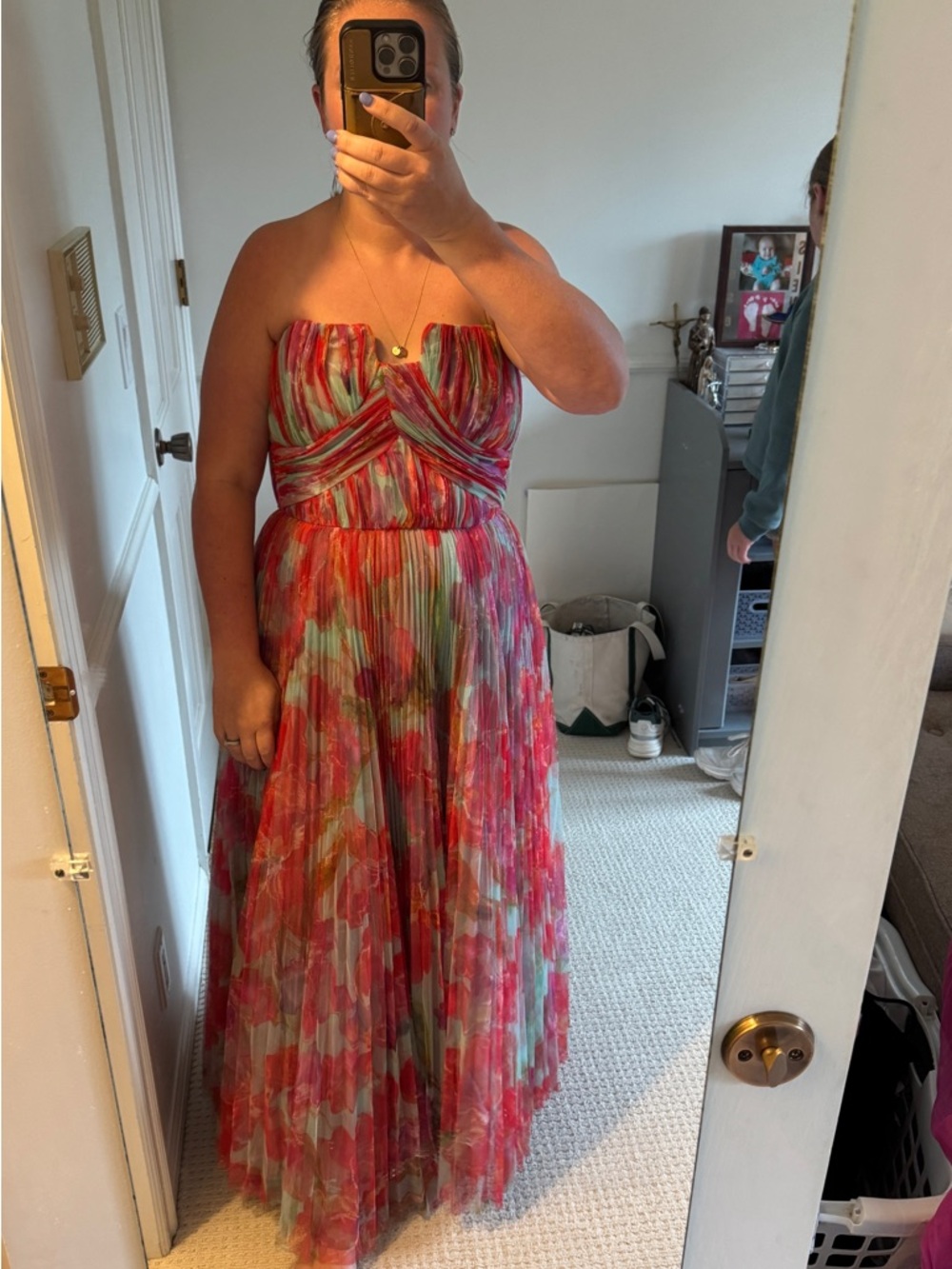 Hutch | Dresses | Hutch Corene Strapless Floral Tulle Aline Midi Dress ...